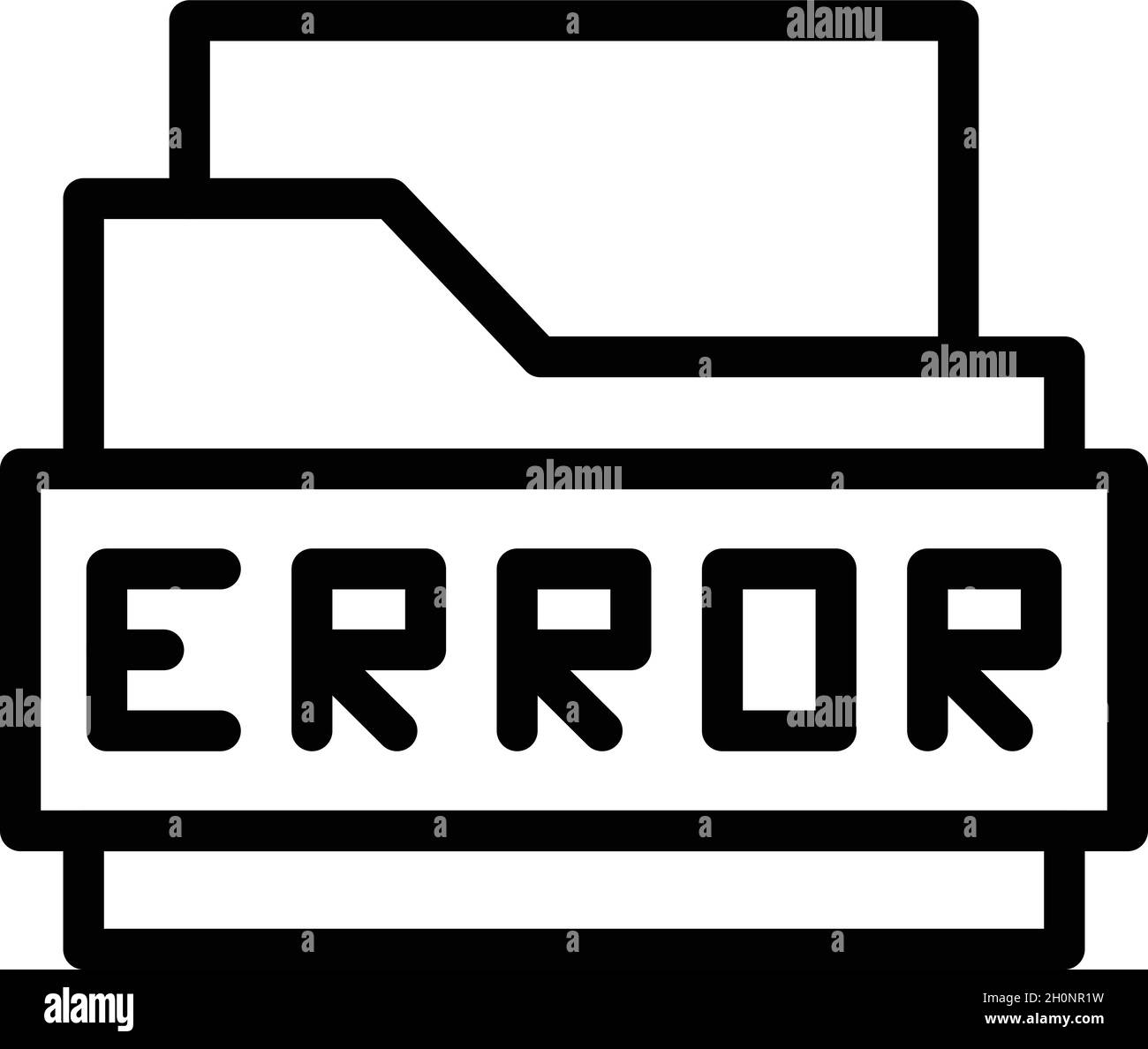 Folder error icon outline vector. Website code. Web design Stock Vector ...