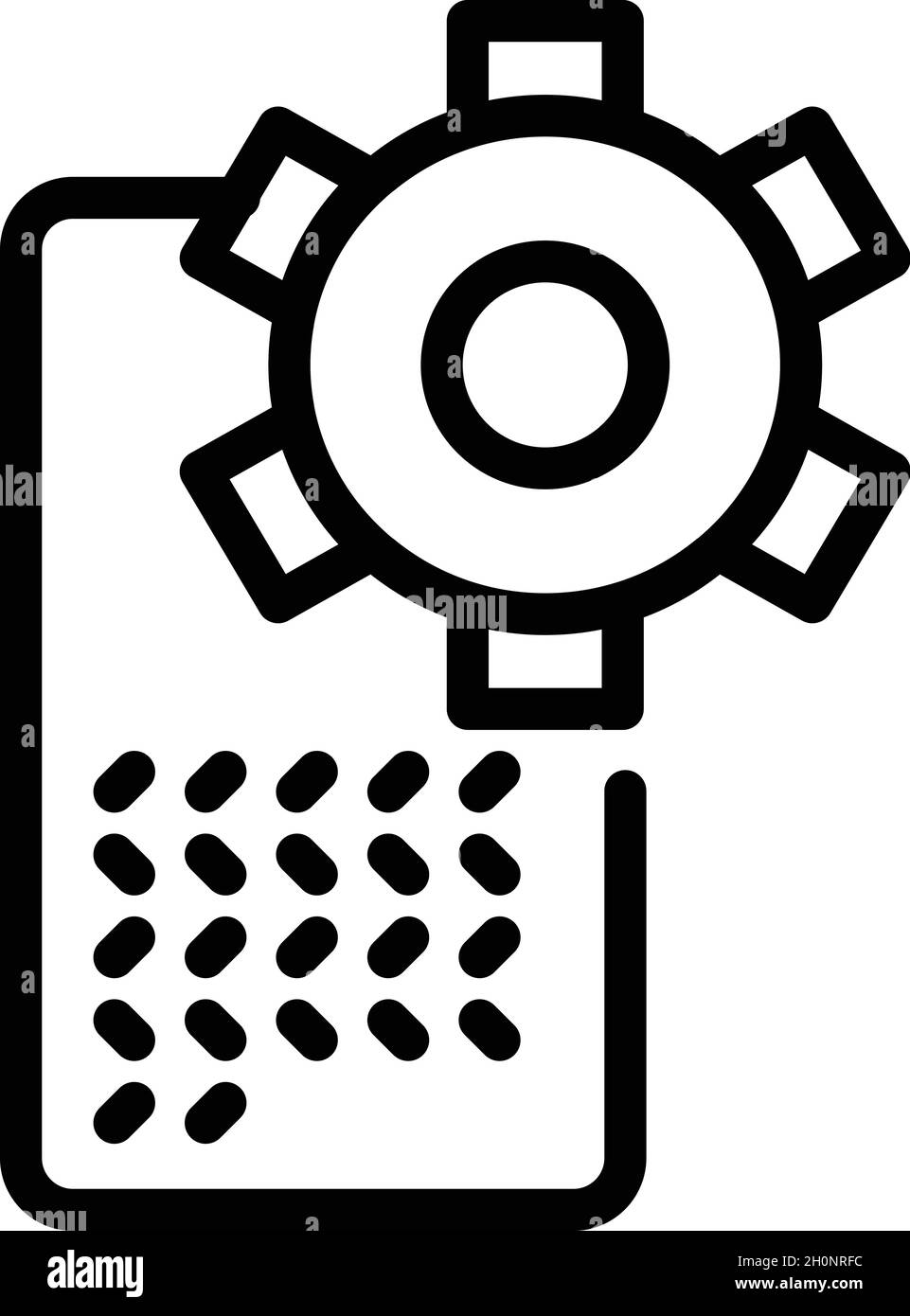 Smartphone software icon outline vector. Cms web. Code system Stock ...