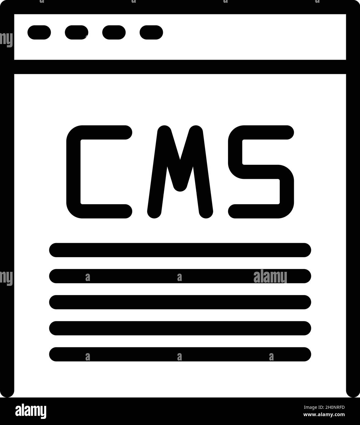 Cms page icon outline vector. Code system. Site tool Stock Vector Image ...