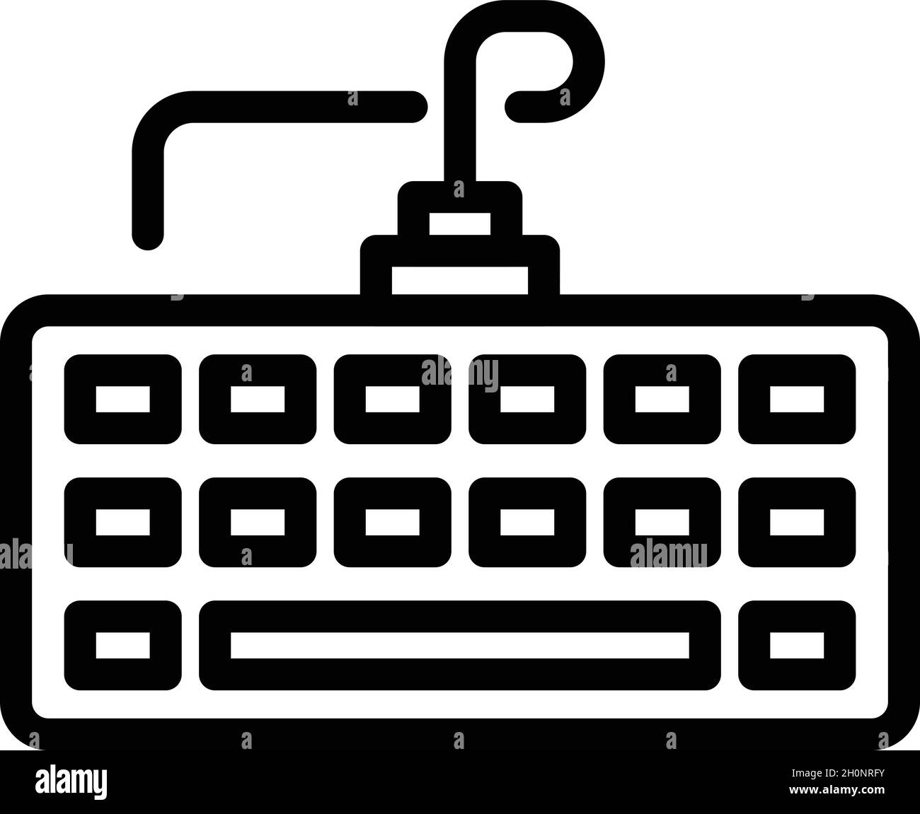 Pc keyboard icon outline vector. Cms development. Web design Stock Vector Image & Art - Alamy