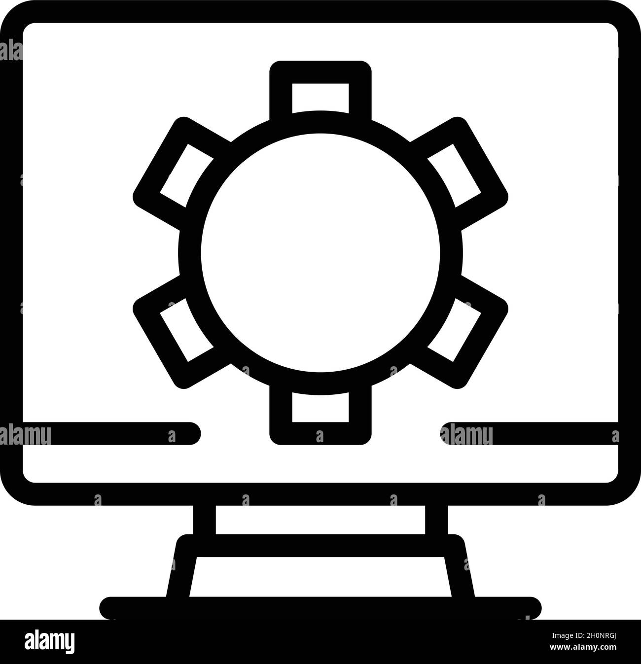 Pc software icon outline vector. Code design. Site tool Stock Vector ...
