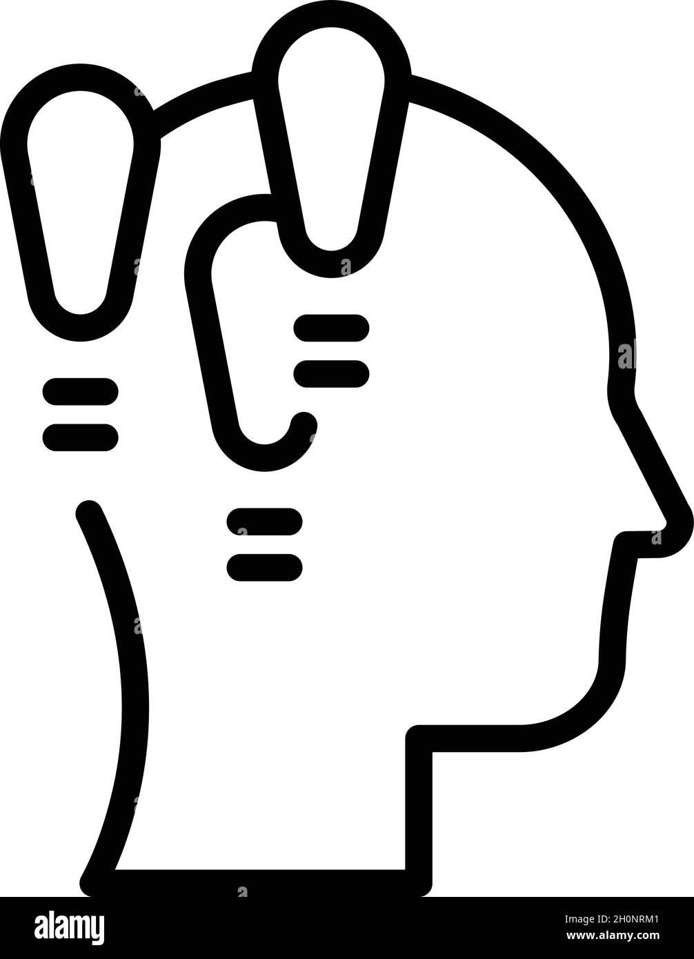 Stress man icon outline vector. Panic attack. Mental disorder Stock ...