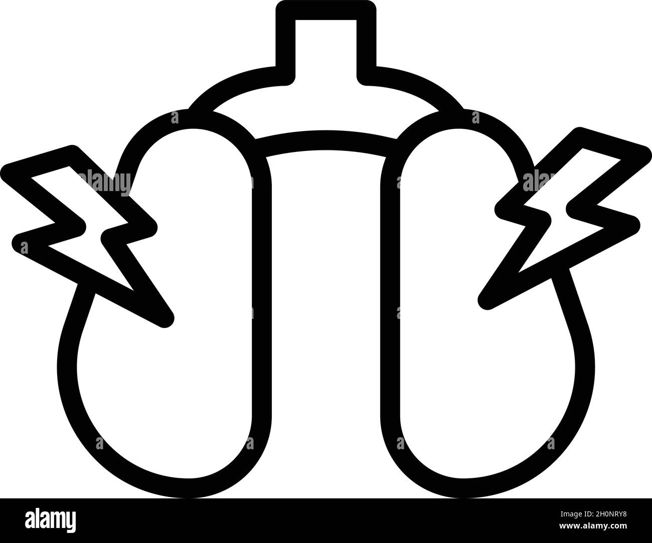 Fear respiration icon outline vector. Panic attack. Mental anger Stock ...