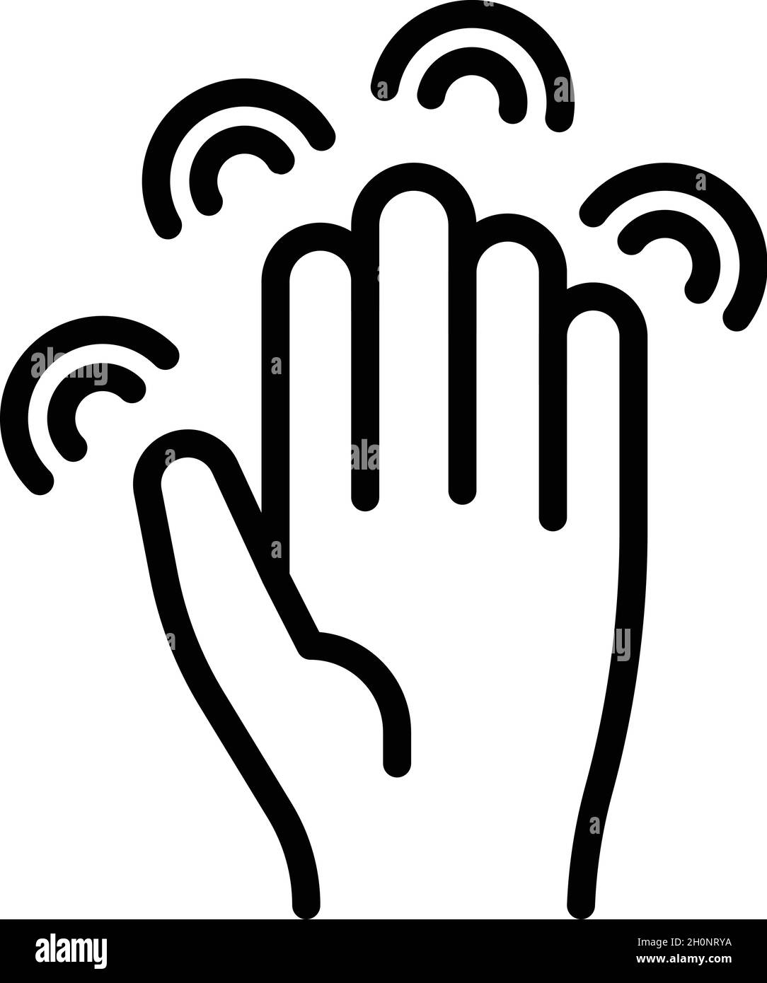 Hands fear icon outline vector. Panic attack. Anger stress Stock Vector ...