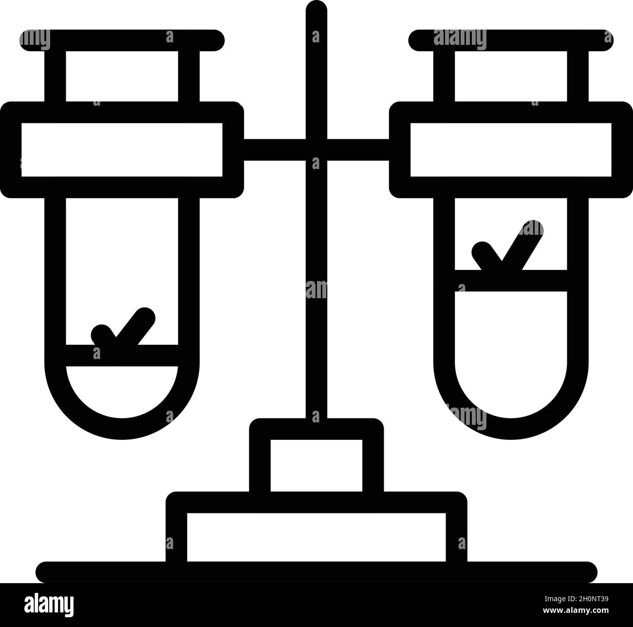 Lab test tube experiment icon outline vector. Computer research ...