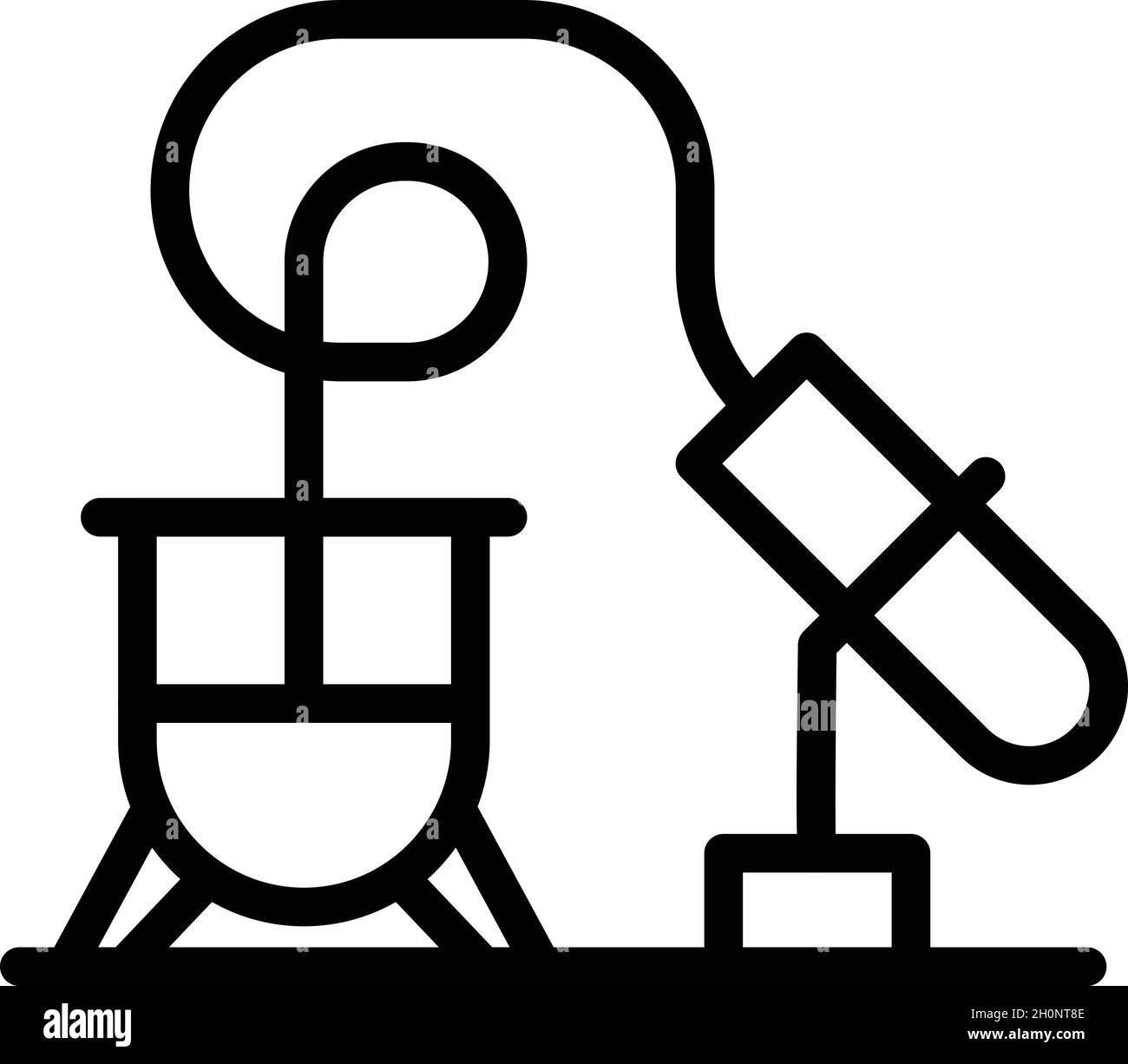 Chemical experiment icon outline vector. Lab science. Chemistry test ...