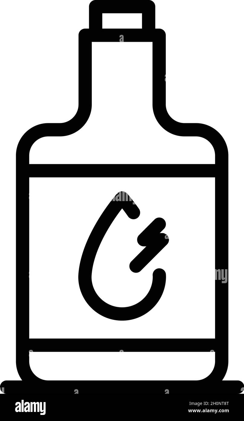 Water lab bottle icon outline vector. Chemical tube. Science laboratory ...