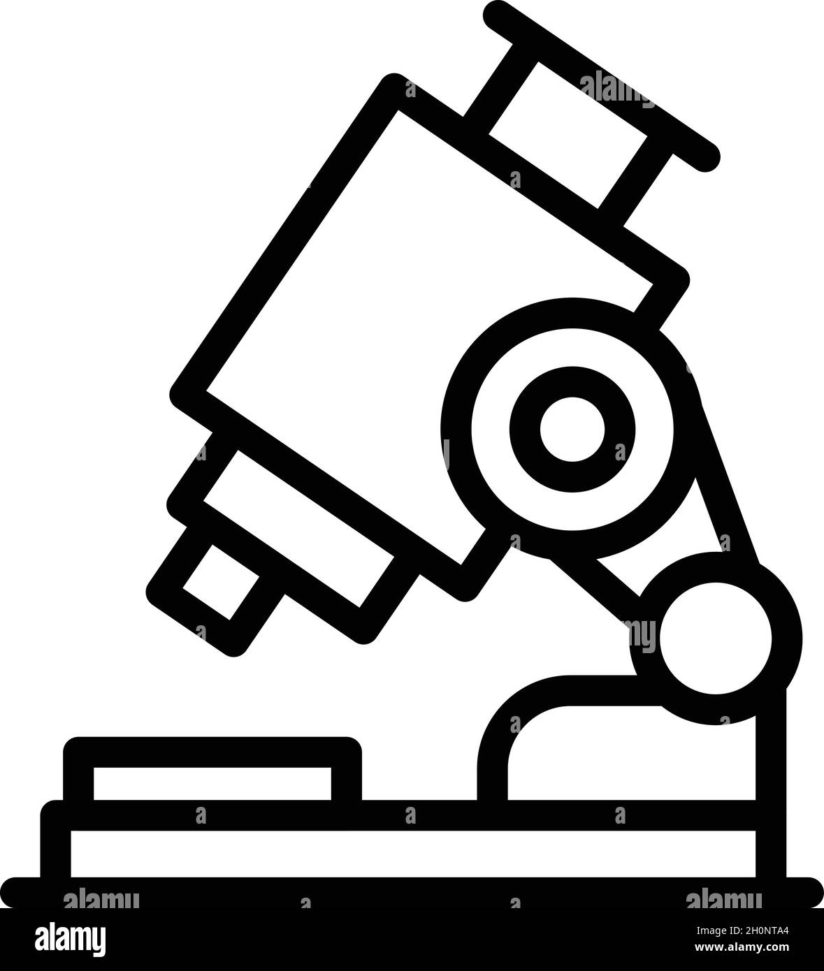Lab microscope icon outline vector. Science research. Laboratory test ...