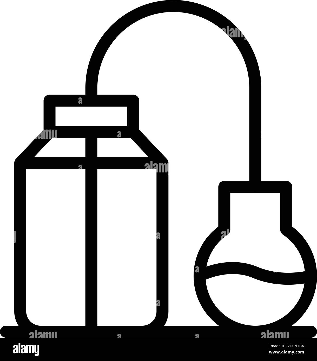 Lab experiment icon outline vector. Science research. Medical test ...