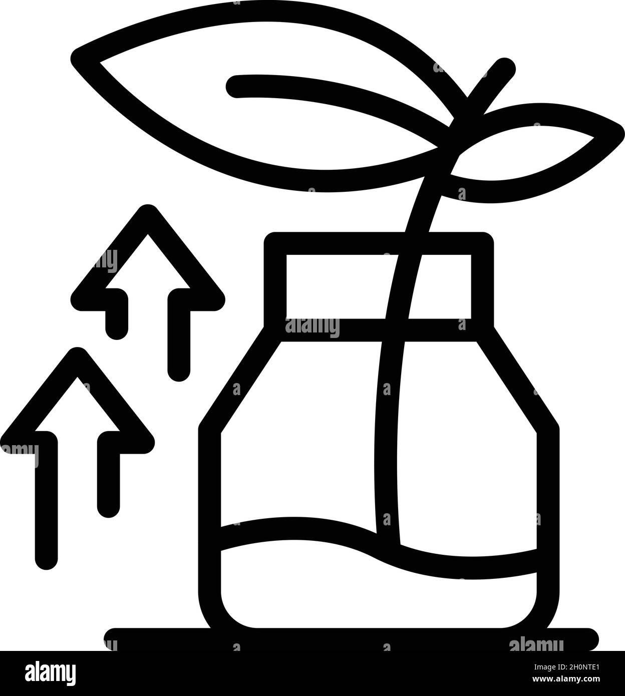 Lab plant grow icon outline vector. Laboratory research. Medical ...