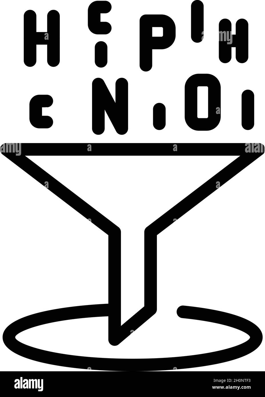 Lab funnel icon outline vector. Science research. Medical test Stock ...