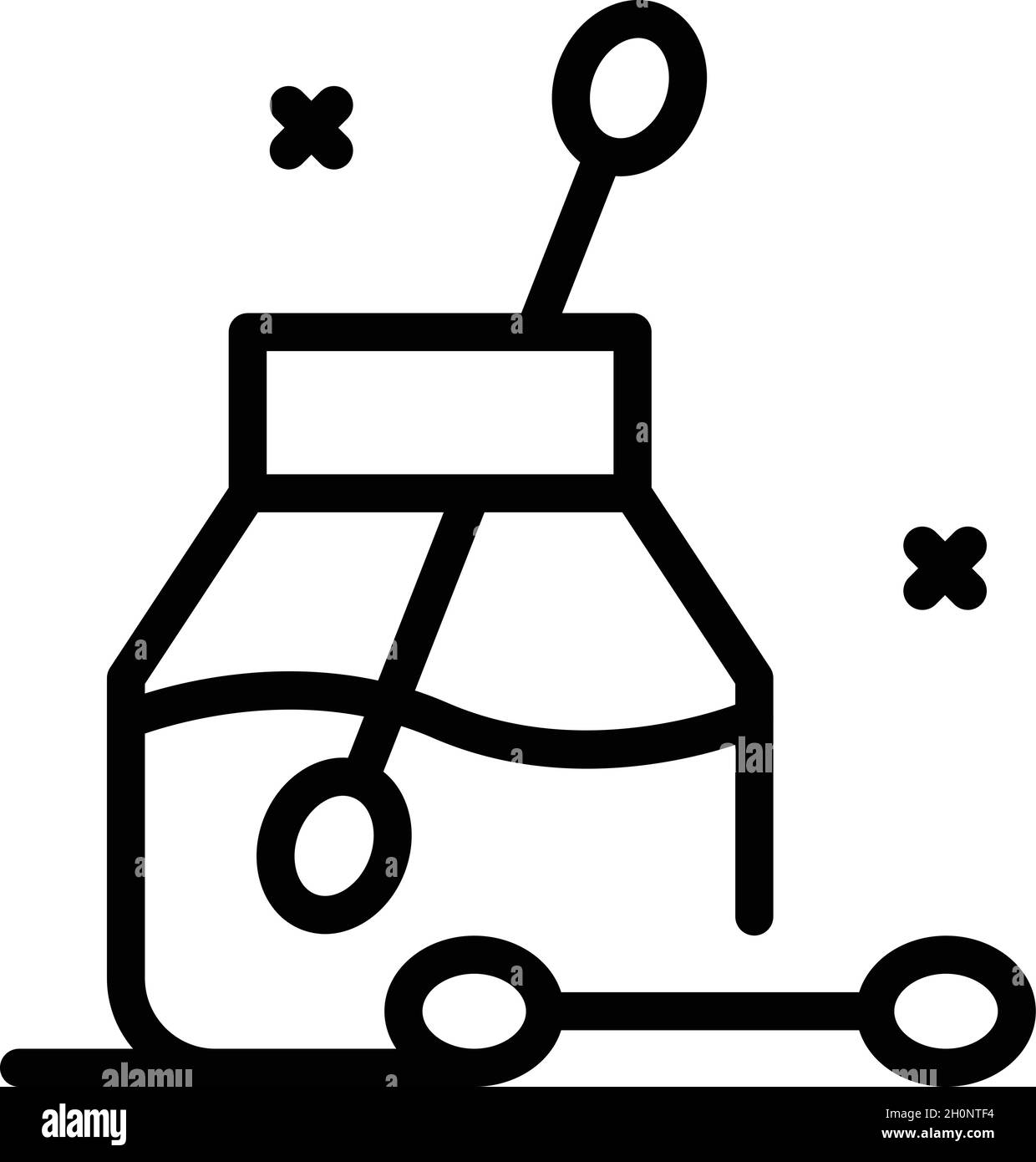 Chemistry pot icon outline vector. Lab research. Medical scientist ...