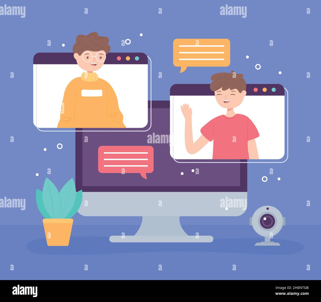 Talking into camera male Stock Vector Images - Alamy