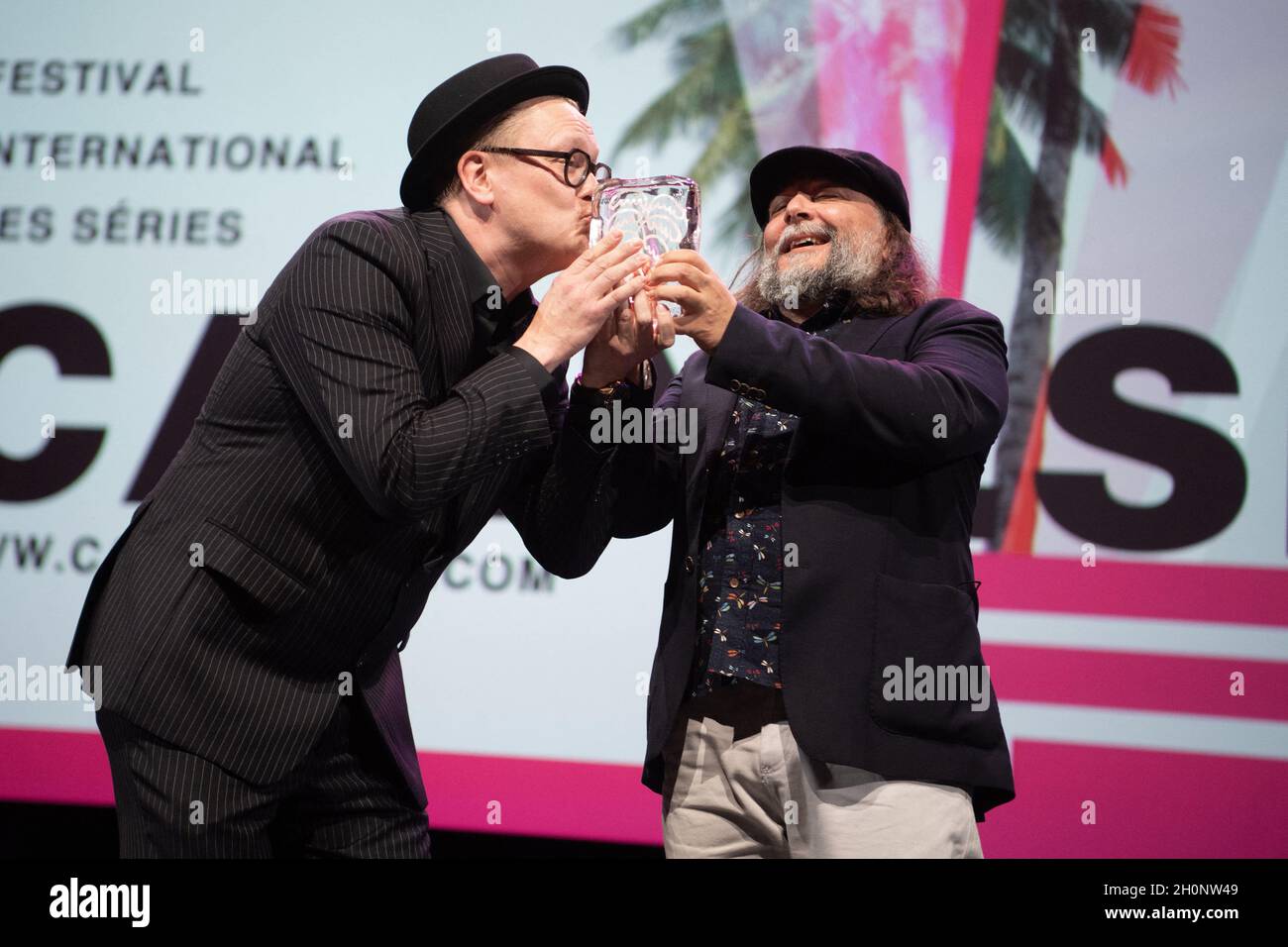 Finnish filmmaker Teemu Nikki and producer and writter Jani Poso pose ...