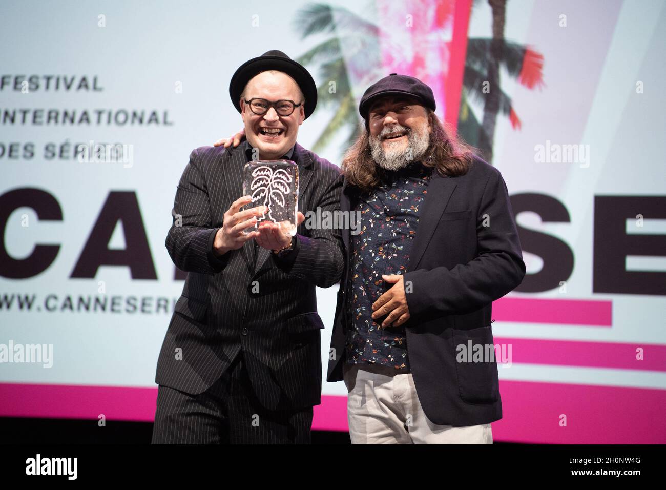 Finnish filmmaker Teemu Nikki and producer and writter Jani Poso pose ...