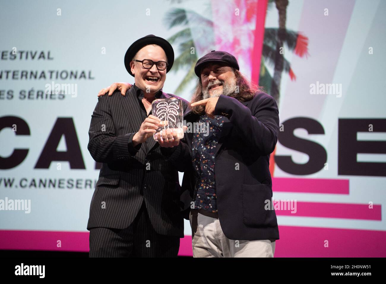 Finnish filmmaker Teemu Nikki and producer and writter Jani Poso pose ...