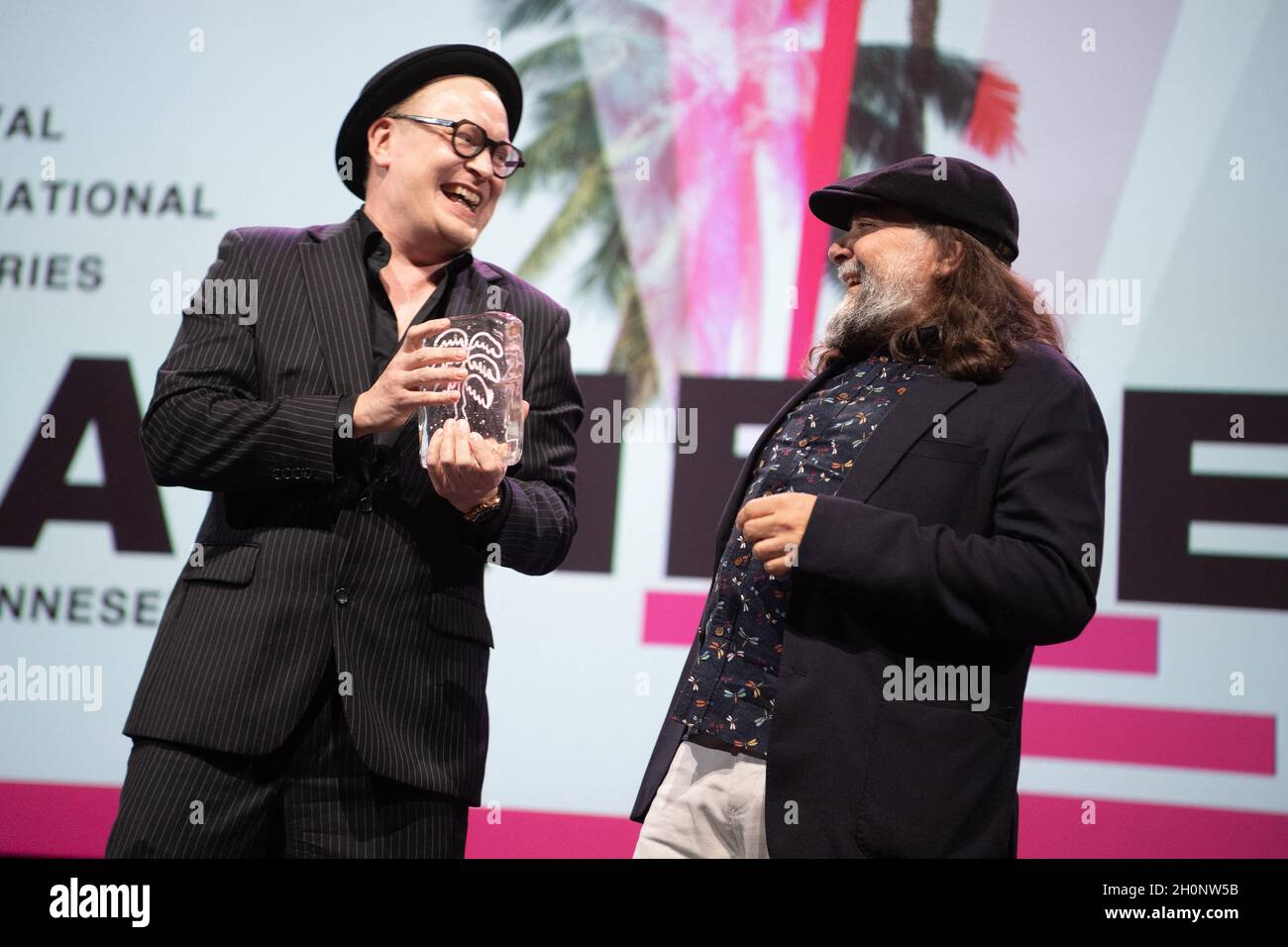 Finnish filmmaker Teemu Nikki and producer and writter Jani Poso pose ...