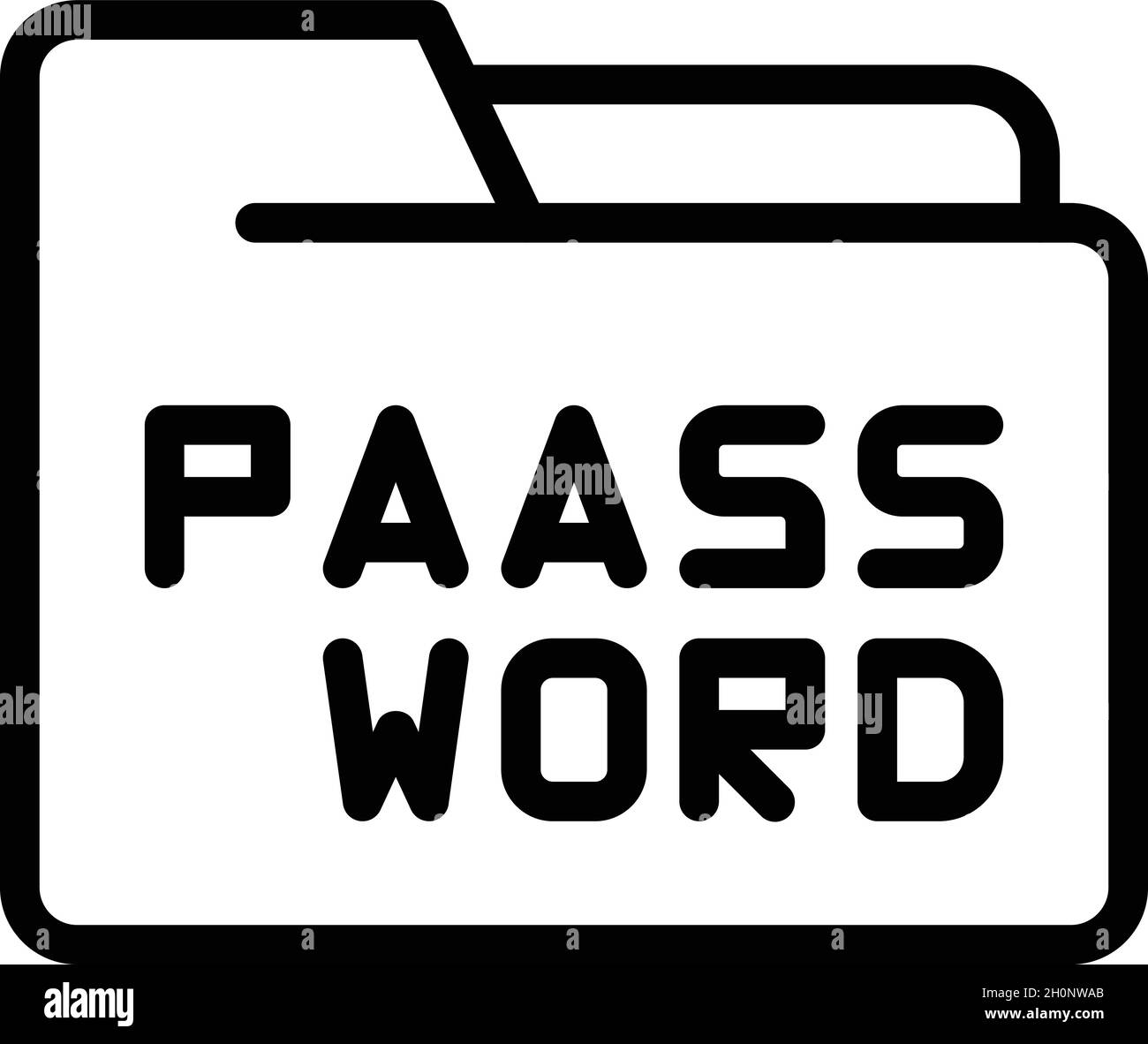 Folder password icon outline vector. Code step. Login verify Stock ...