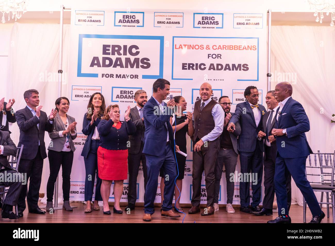 New York, NY - October 13, 2021: Latino leaders welcome Mayoral ...