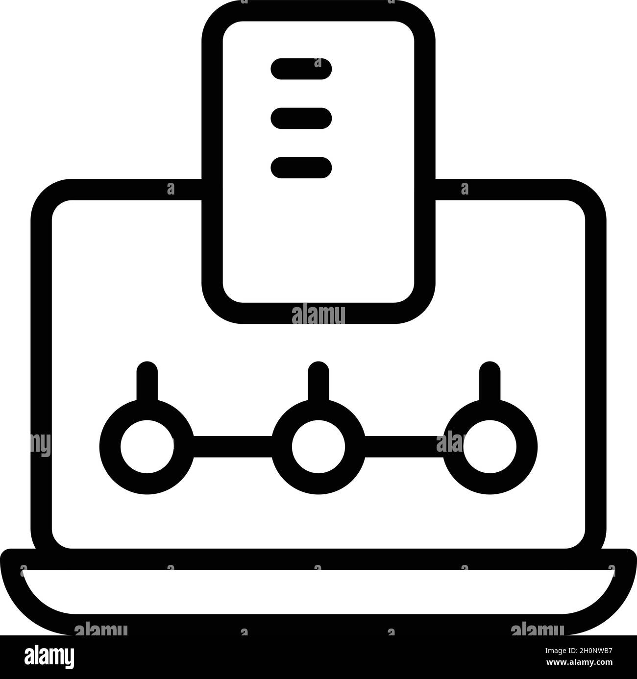 Laptop Vpn Icon Outline Vector Verification Password Code Login Stock Vector Image And Art Alamy