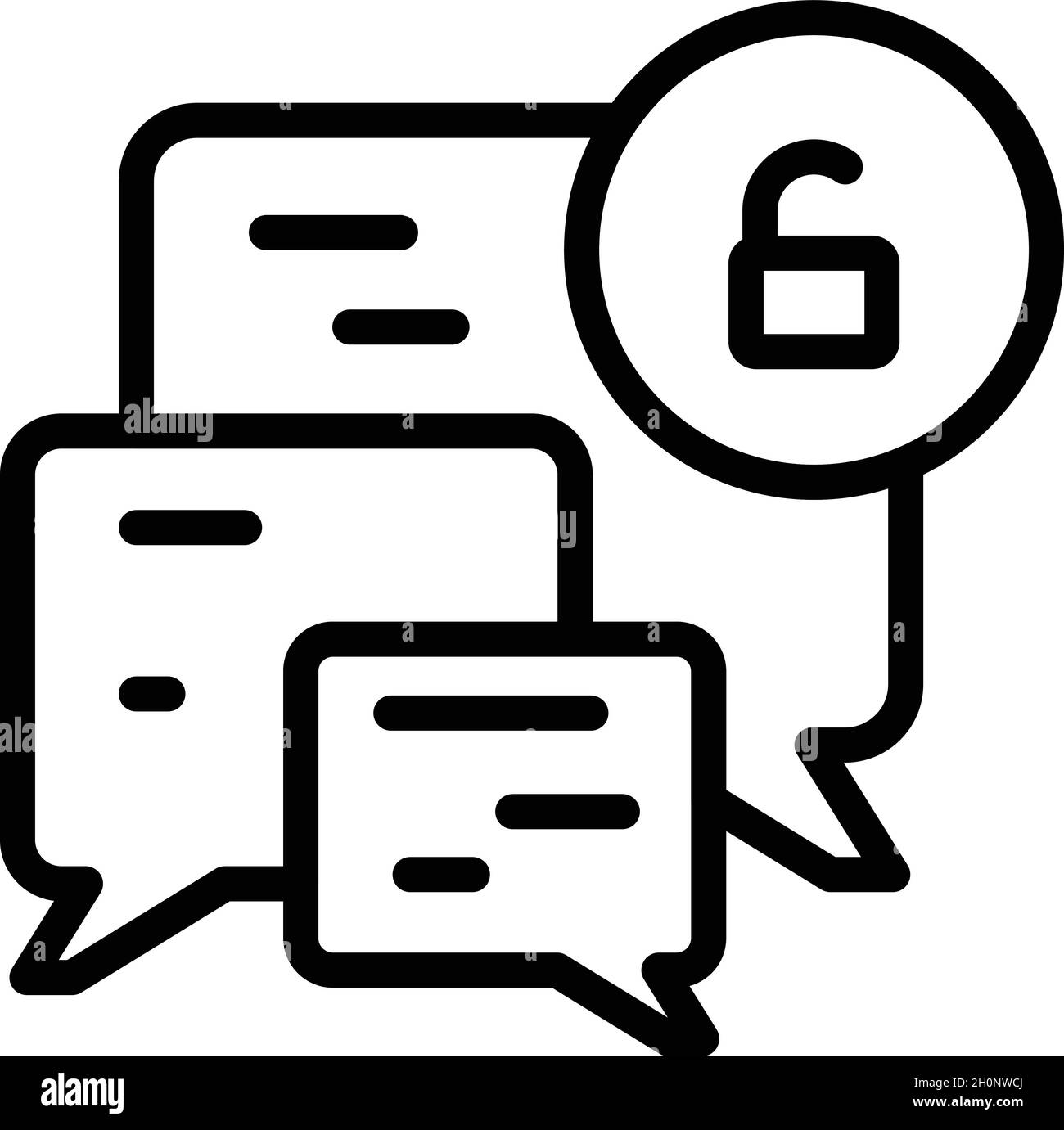 Sms login icon outline vector. Multi code step. Verify internet Stock ...