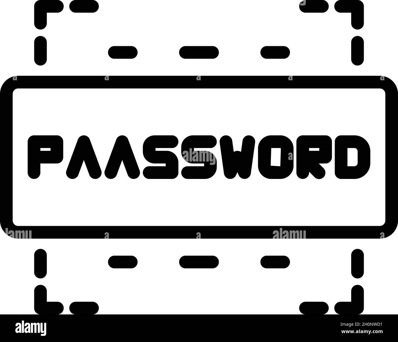 Password Login Icon Outline Vector Internet Verify Code Step Stock Vector Image And Art Alamy