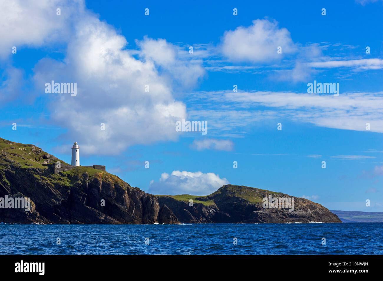 Ardnakinna Lighthouse, Bere Island, County Cork, Ireland Stock Photo ...