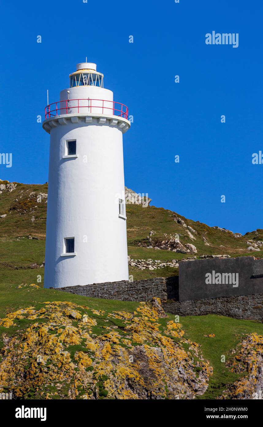 Ardnakinna Lighthouse, Bere Island, County Cork, Ireland Stock Photo ...