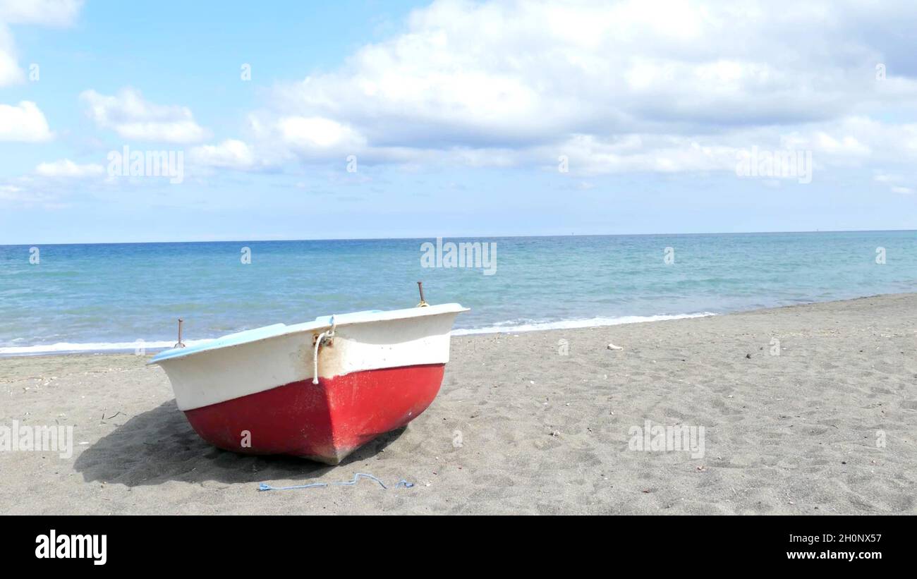 Photo of a boat on a beach Stock Photo - Alamy
