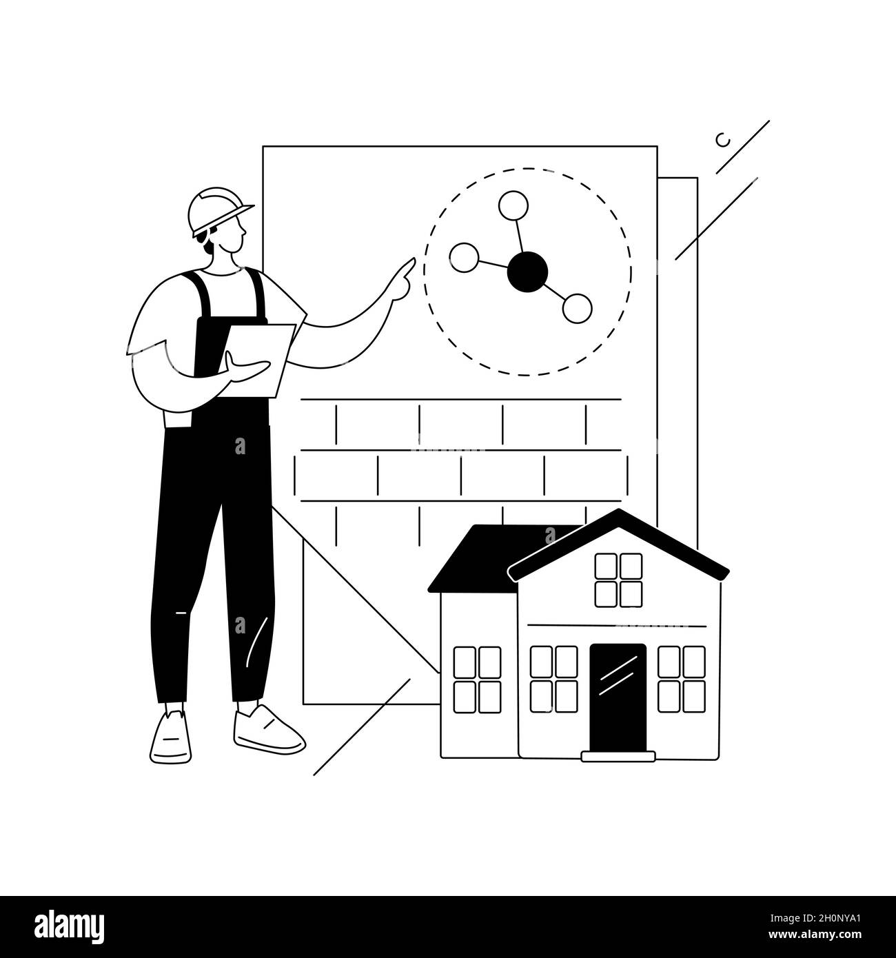 Innovative construction materials abstract concept vector illustration ...