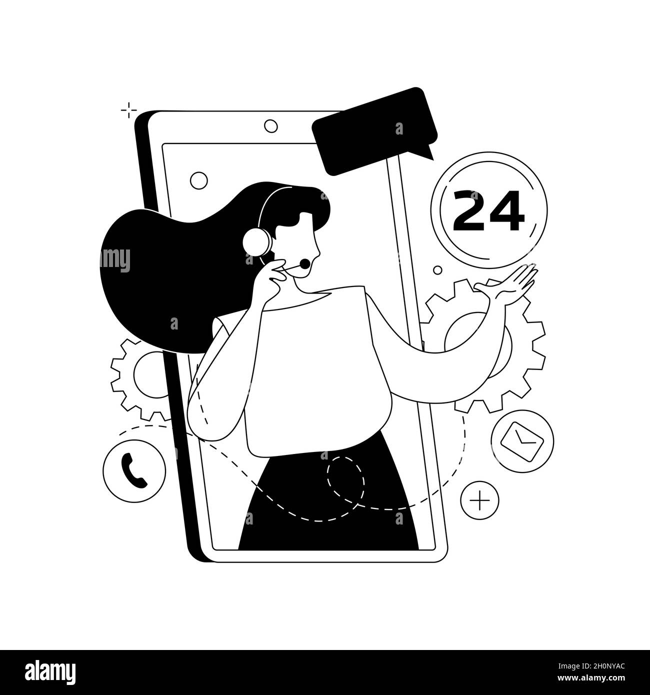 Contact center abstract concept vector illustration Stock Vector Image ...