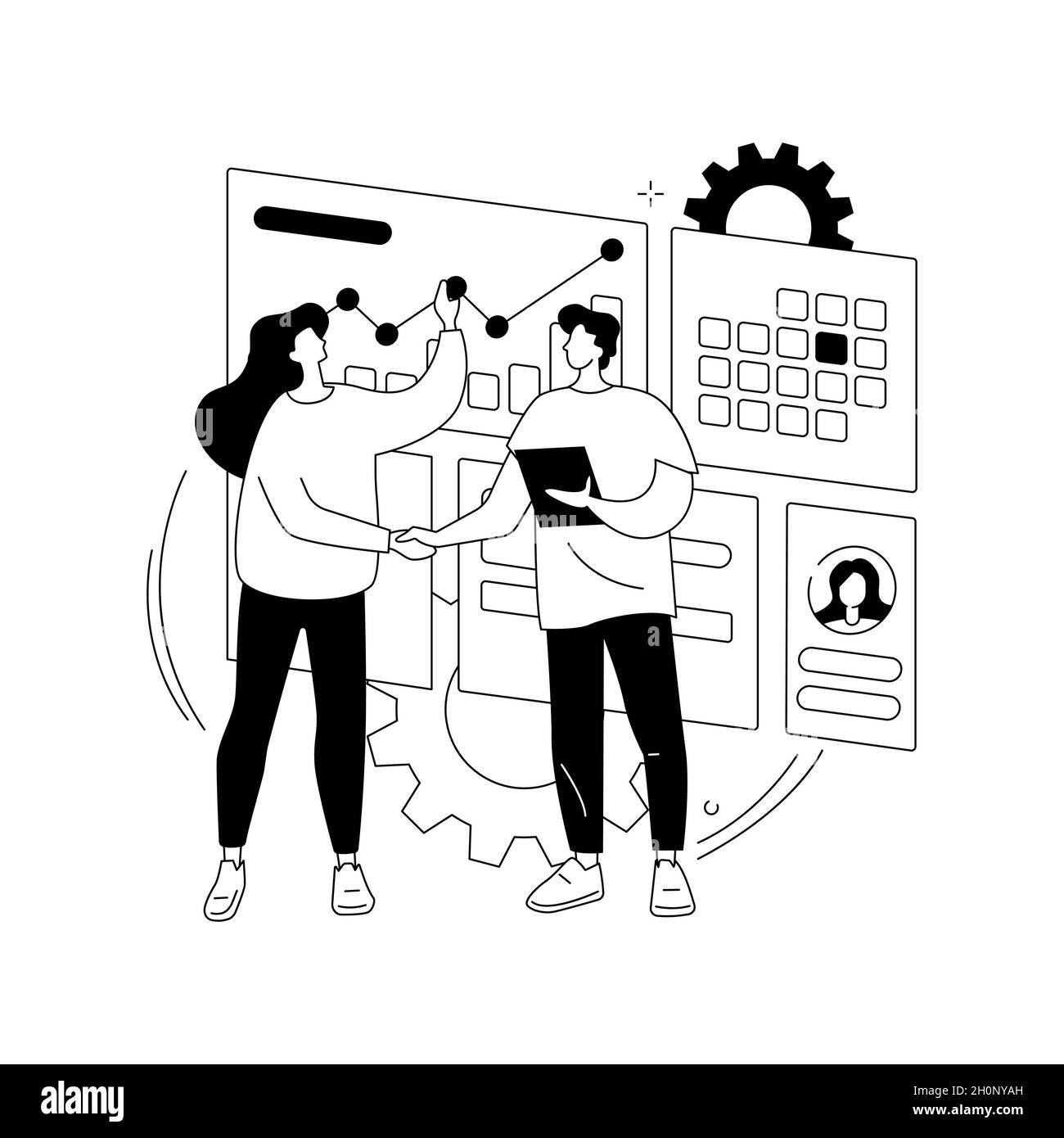 Customer relationship management abstract concept vector illustration ...