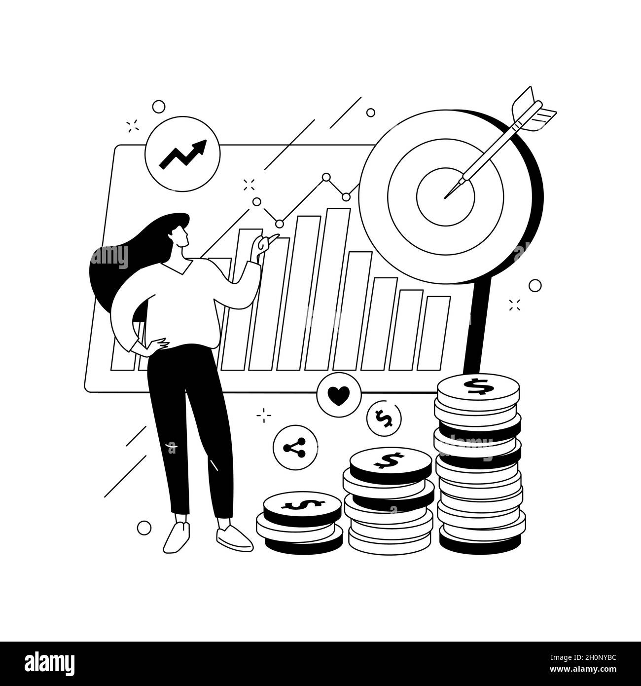 Cost per acquisition abstract concept vector illustration Stock Vector ...