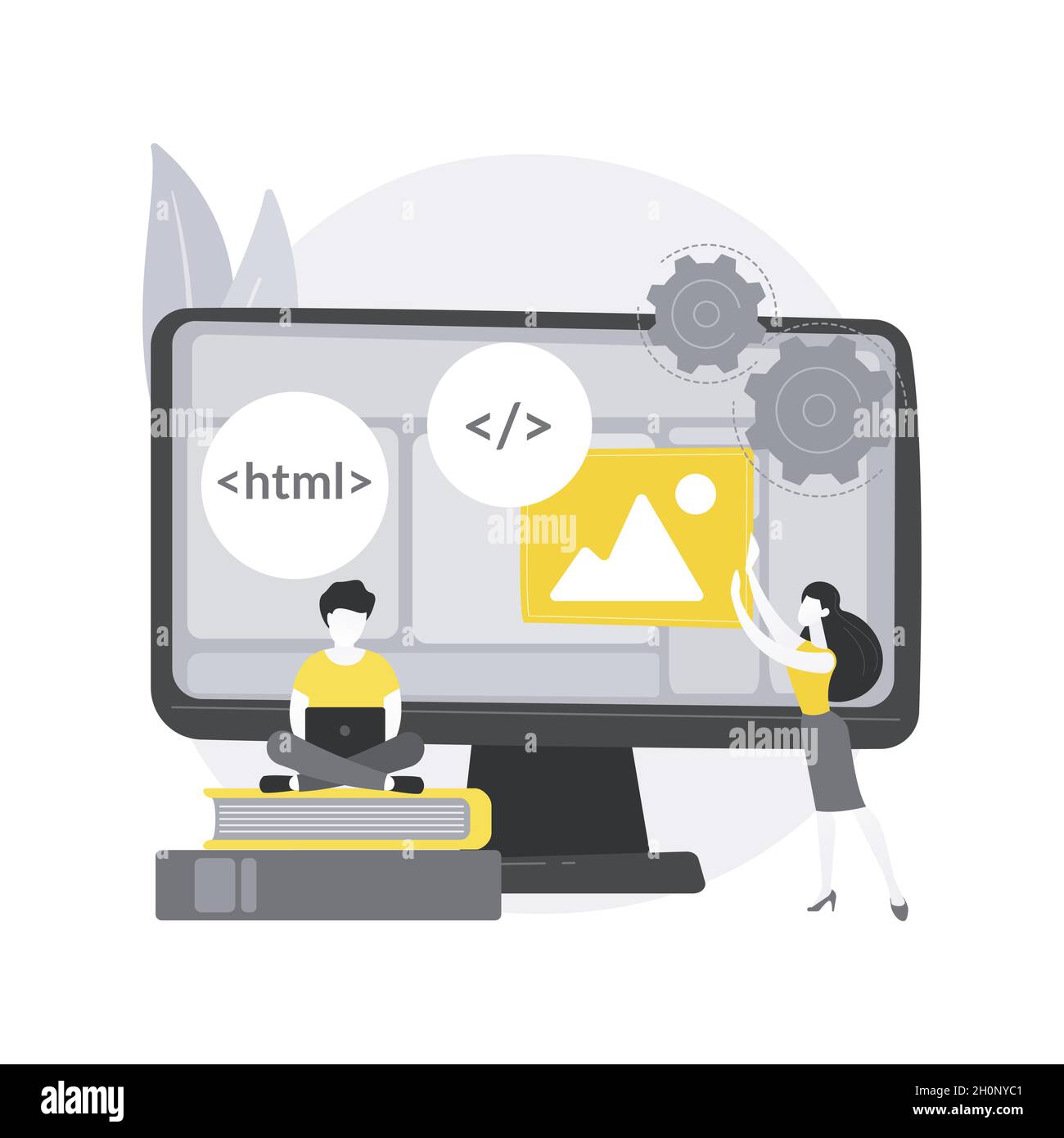 Web development courses abstract concept vector illustration Stock ...