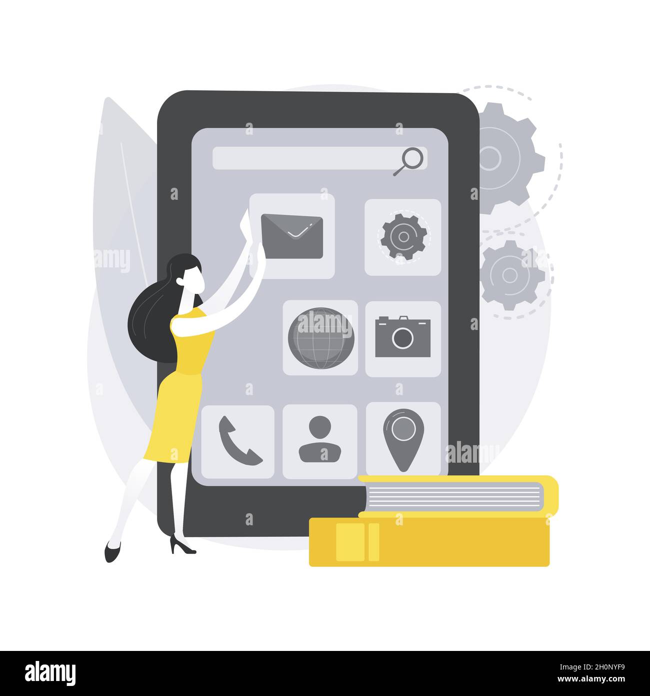 Mobile App Development Courses Abstract Concept Vector Illustration