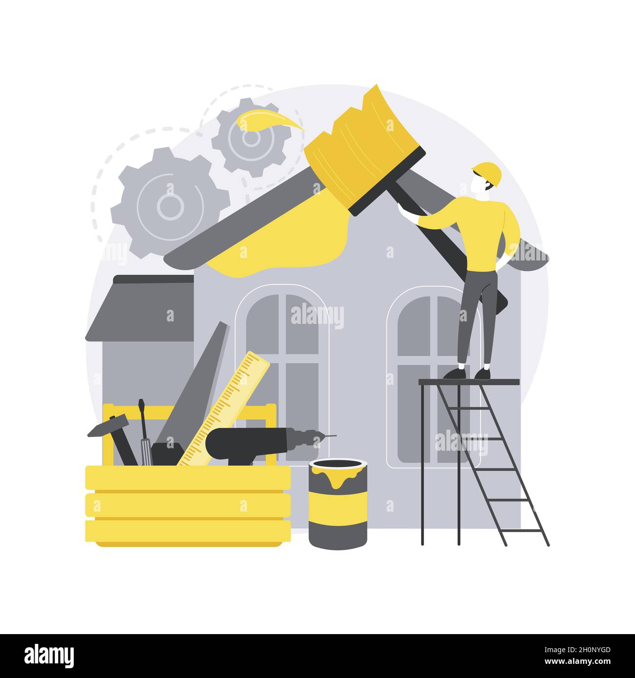 House renovation abstract concept vector illustration Stock Vector ...