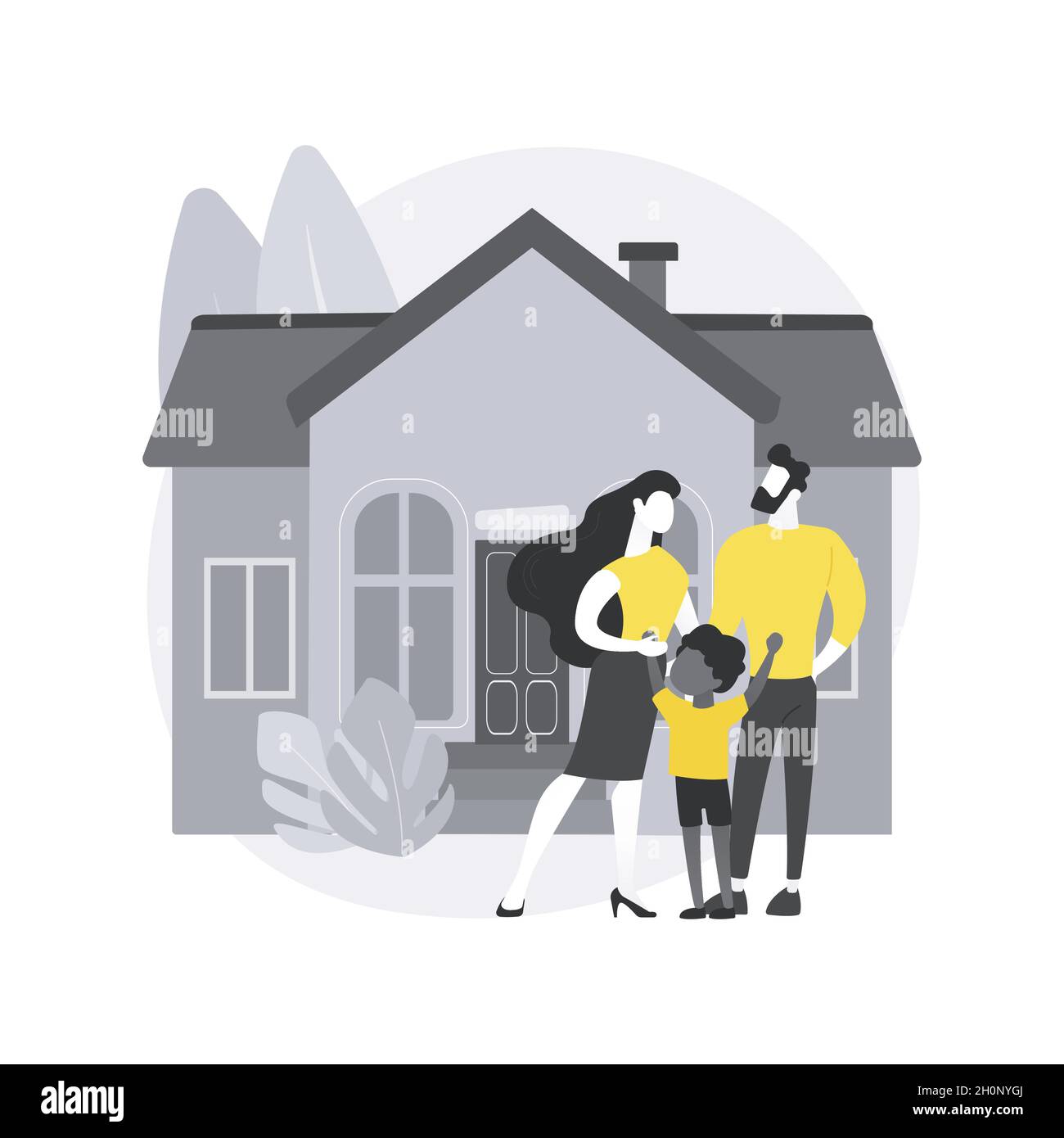 Family house abstract concept vector illustration Stock Vector Image ...