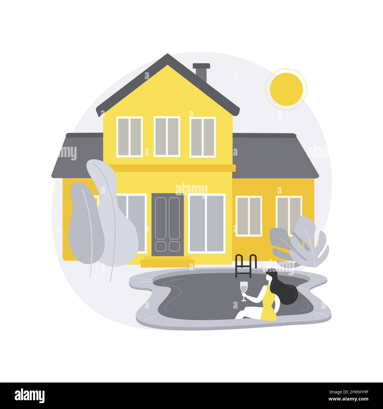 Private residence abstract concept vector illustration Stock Vector ...