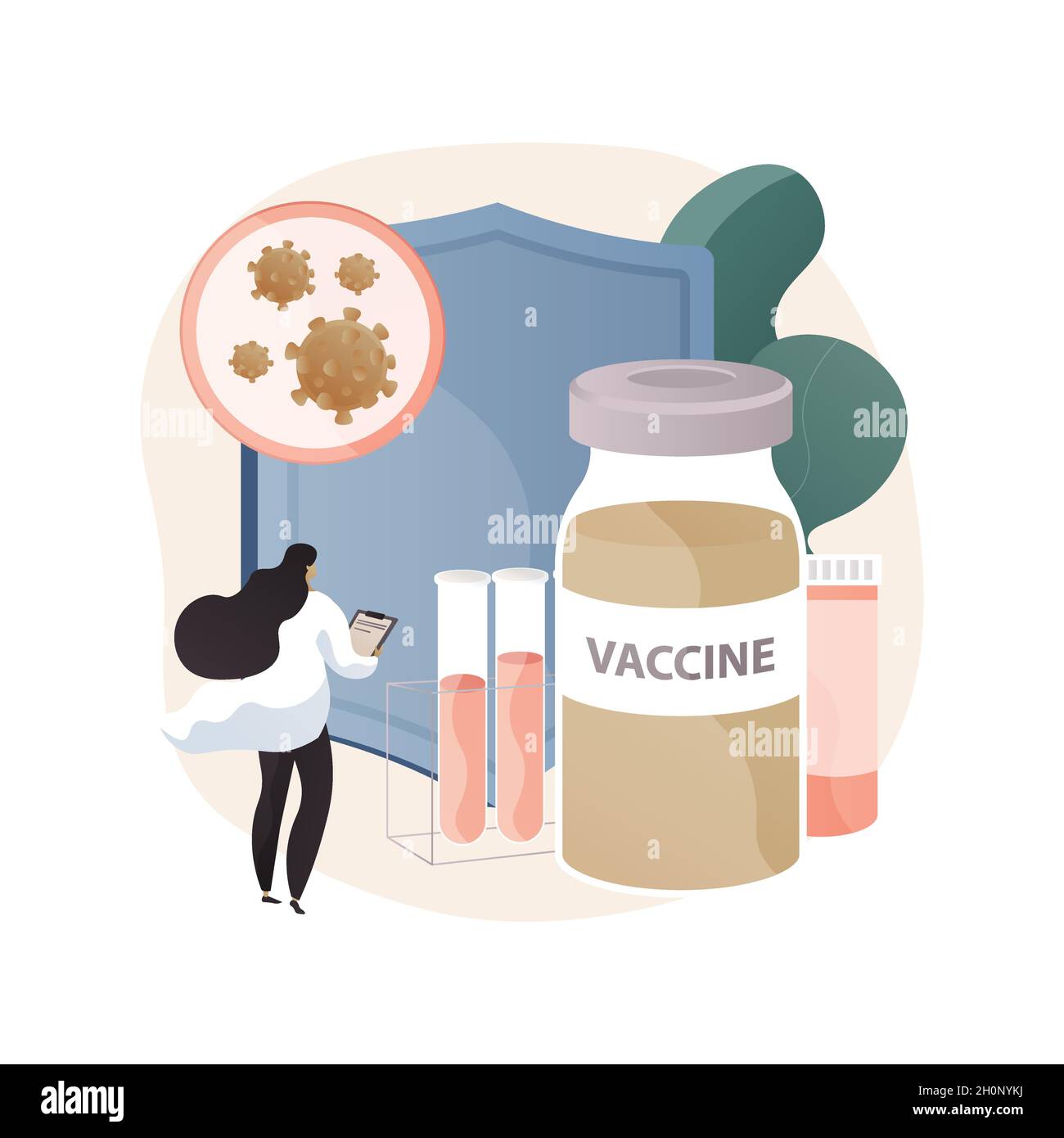 Coronavirus vaccine abstract concept vector illustration Stock Vector ...