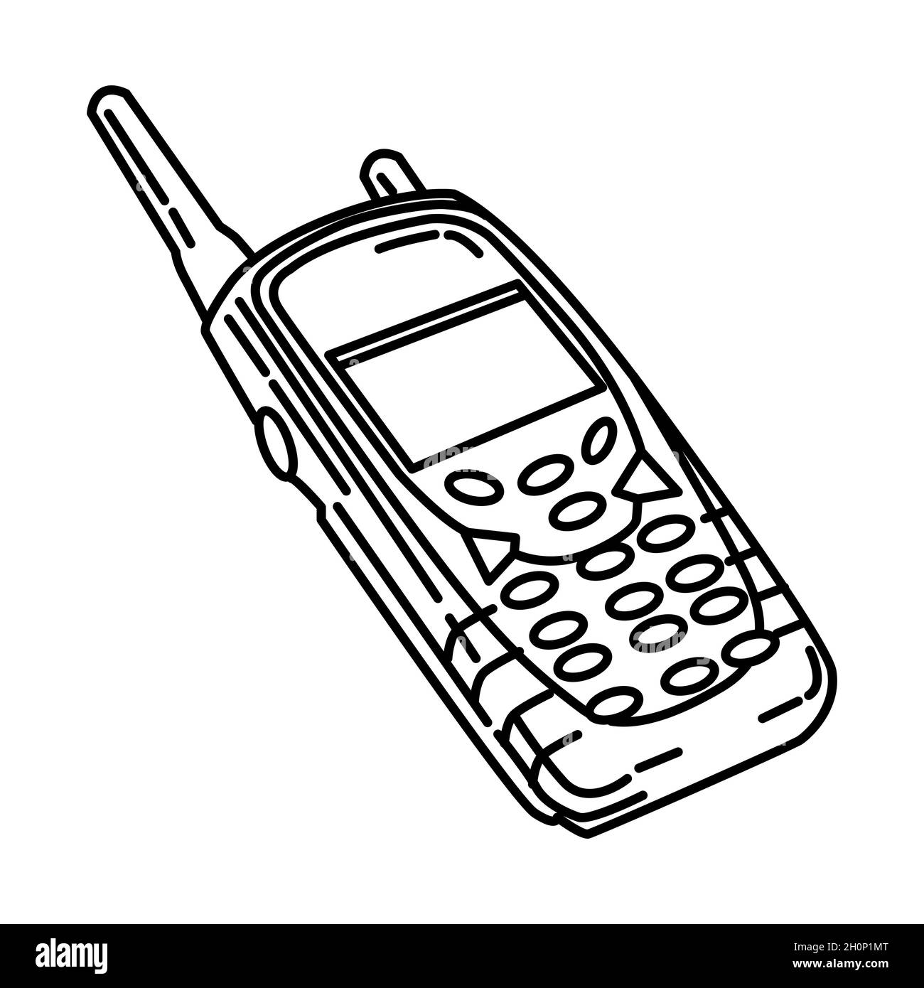 Police Radio Part of Police Equipment and Accessories Hand Drawn Icon ...