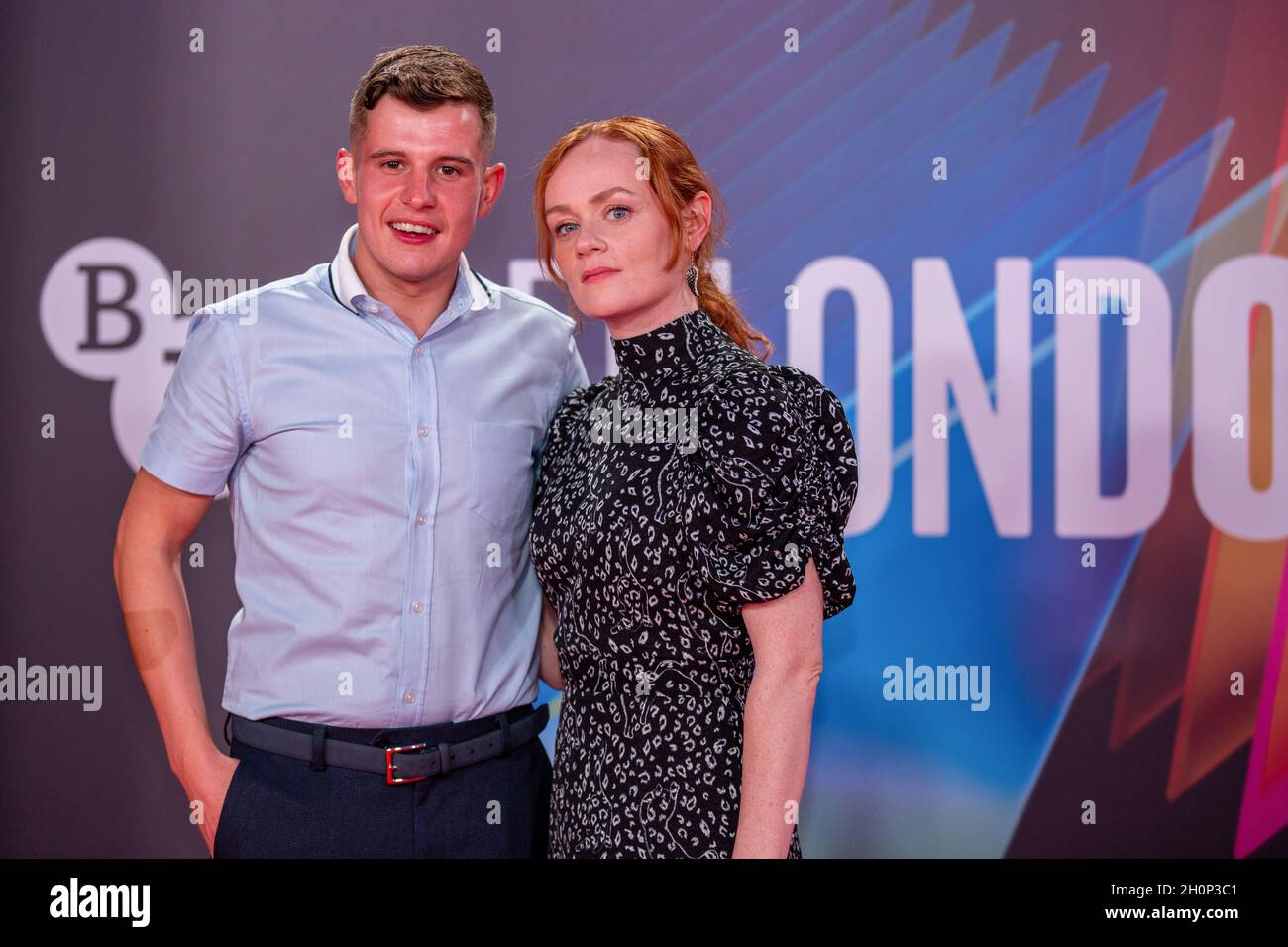 London, UK. 13th Oct, 2021. Shaun Thomas (L) attends the UK Premiere of ...