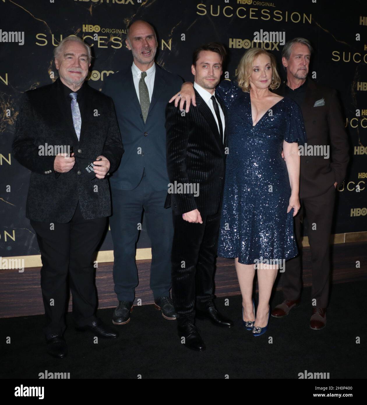 October 12, 2021.Brian Cox, Jesse Armstrong, Kieran Culkin, J. Smith ...