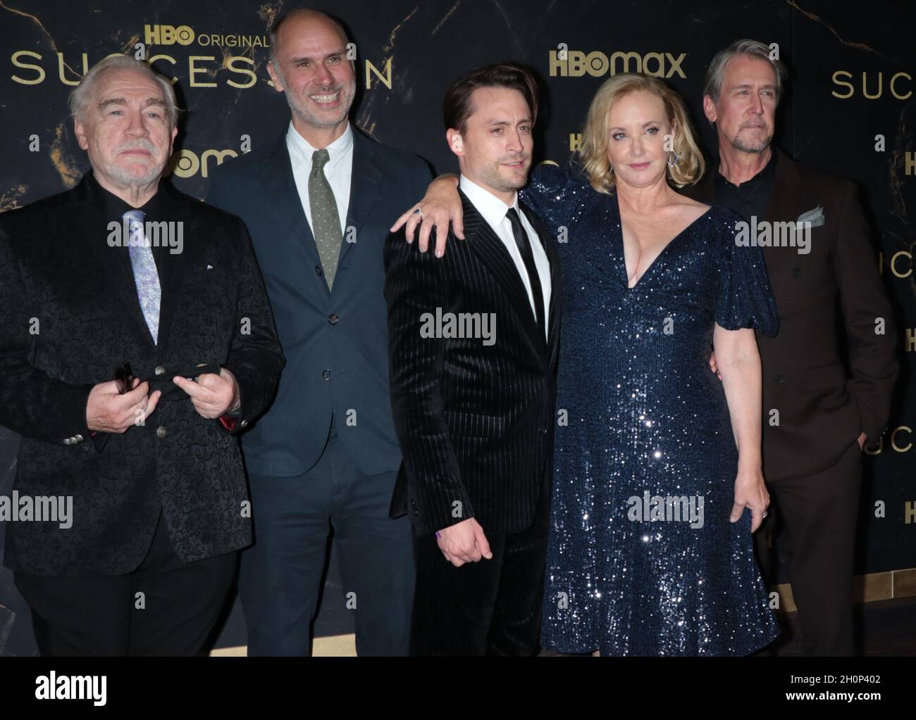 October 12, 2021.Brian Cox, Jesse Armstrong, Kieran Culkin, J. Smith ...