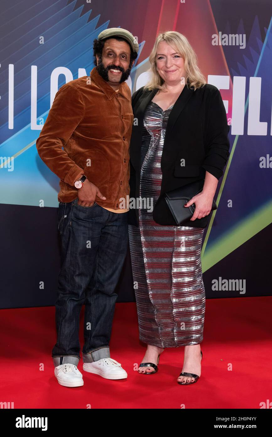 London, UK. 13th Oct, 2021. Adeel Akhtar (left) and Claire Rushbrook ...