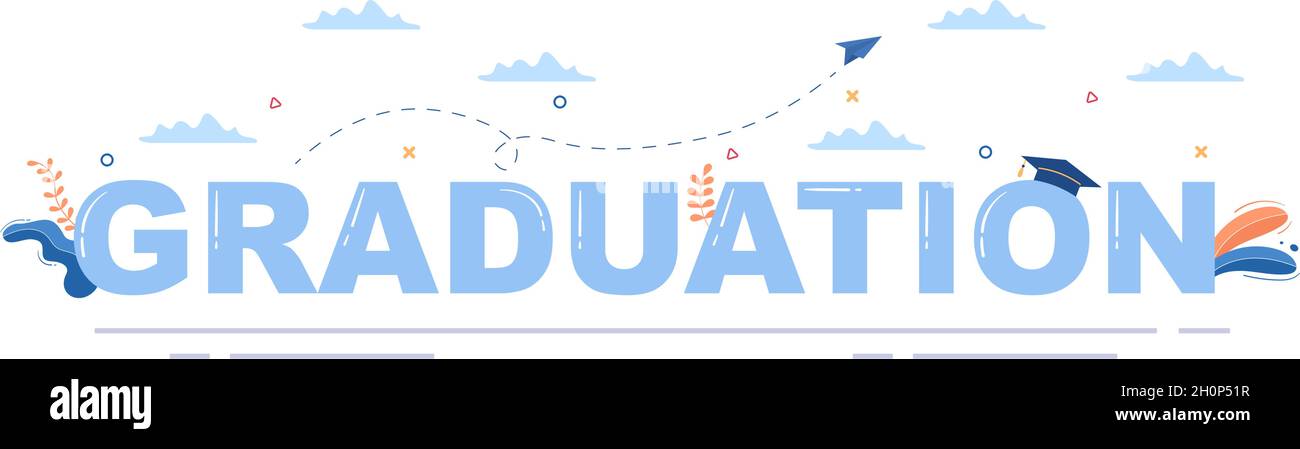 Happy Graduation Day of Students Celebrating Background Vector ...
