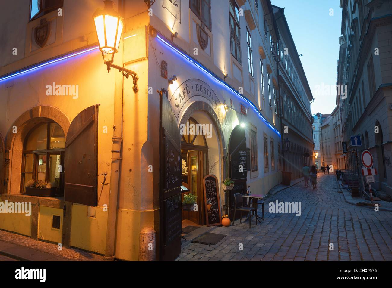Prague Czech Republic - August 29 2017; Arched entrance door and window ...
