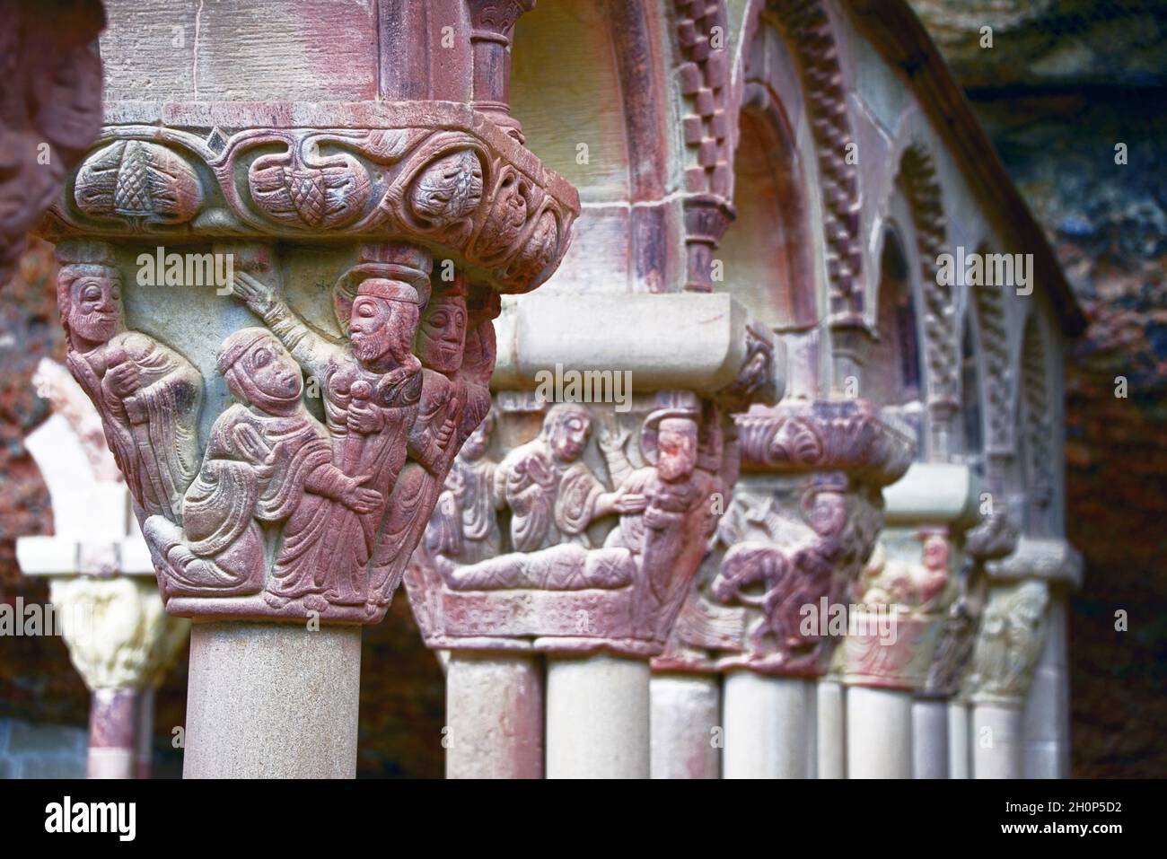 Spain. Aragon. Huesca province. Jaca. San Juan de la Pena monastery ...