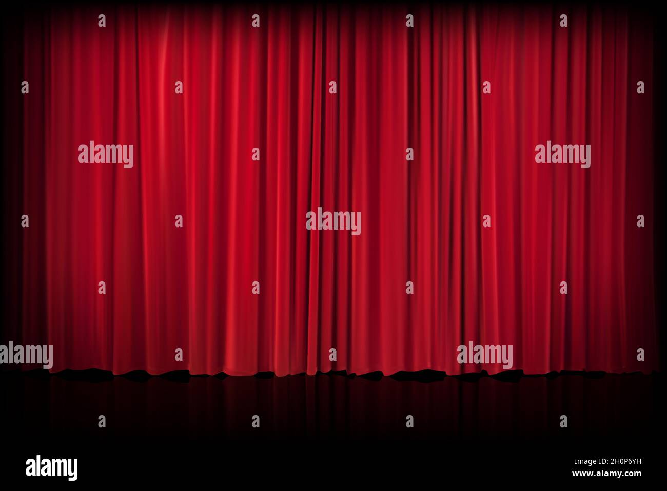 Red Velvet Curtain Vector