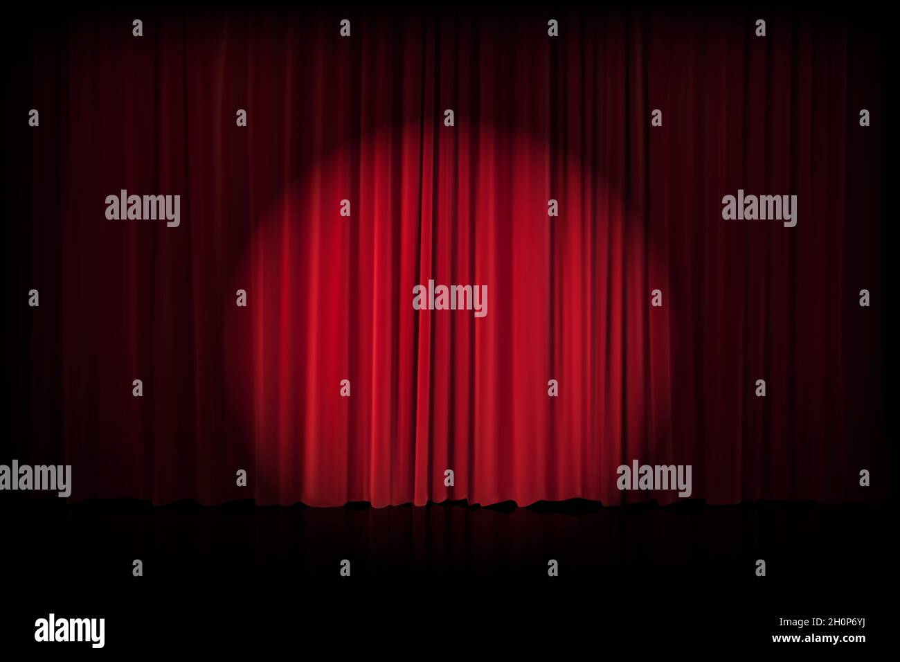 Red Velvet Curtain Vector