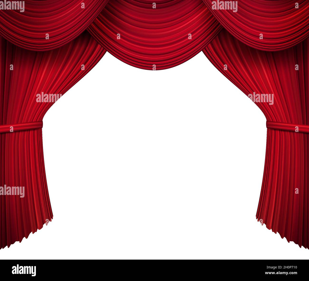 Red stage curtain for theater, opera scene drape backdrop, concert ...
